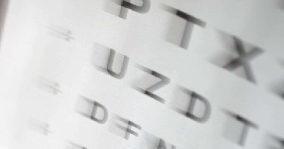 eye sight blurry chart